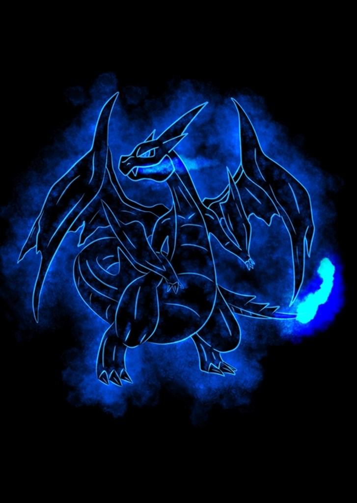 Mega Charizard Neon Poster von EMPEROR CHILDRENZ | Printler