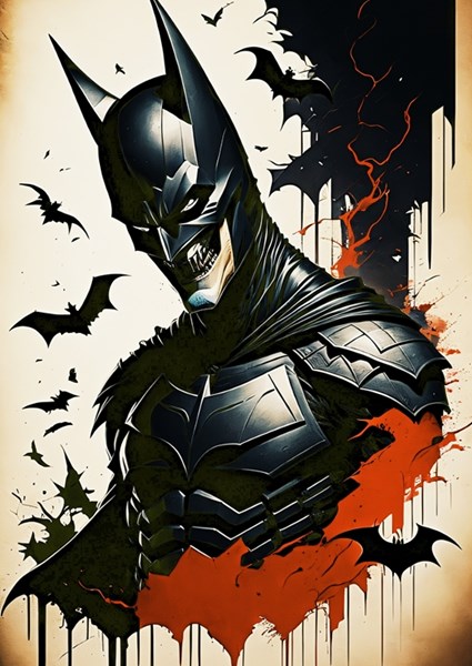 Der Horror-Batman Poster von Jonatan Goozman | Printler
