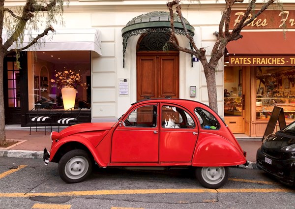 Citroën 2CV rouge affiches et impressions par Anders Skogman - Printler