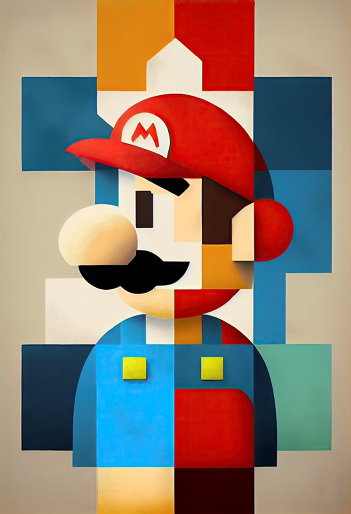 Minimalistic Super Mario posters & prints by Fredrik Vindelälv - Printler