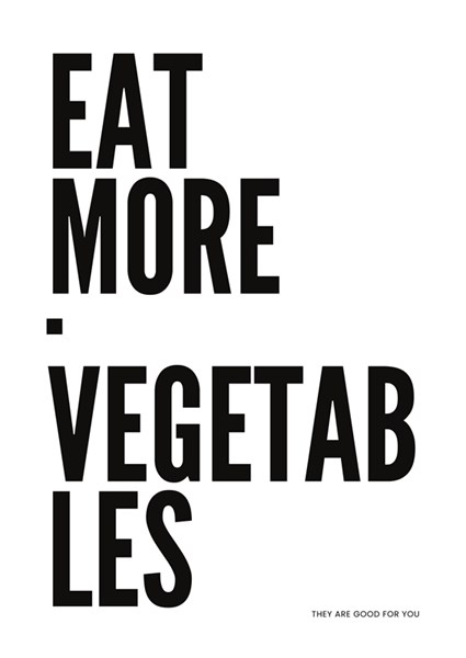 Eat More Vegetables posters & prints by Posters.Cards.Design - Printler