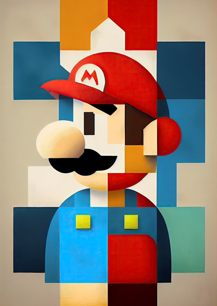 Minimalistic Super Mario posters & prints by Fredrik Vindelälv - Printler