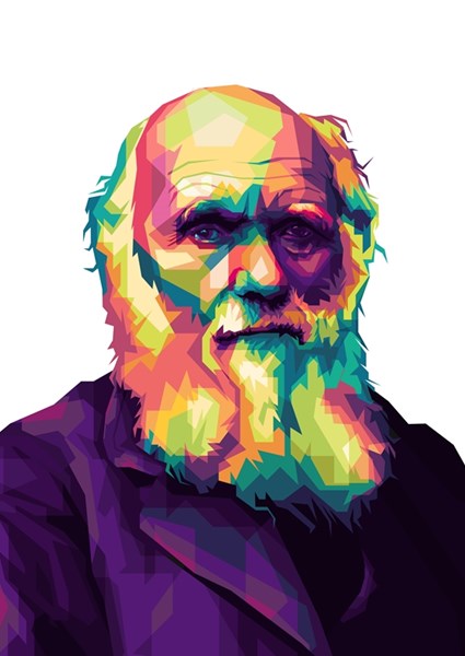 Charles Darwin Pop Art affiches et impressions par Color Work - Printler