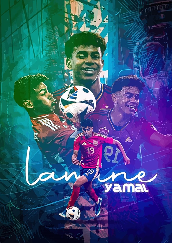 Lamine Yamal pósters y Art Prints de Surya Clingy - Printler