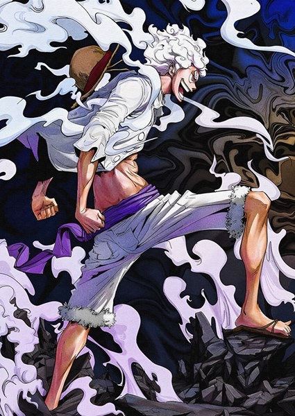 Luffy Gear 5 Smoke Warrior affiches et impressions par Hachico - Printler