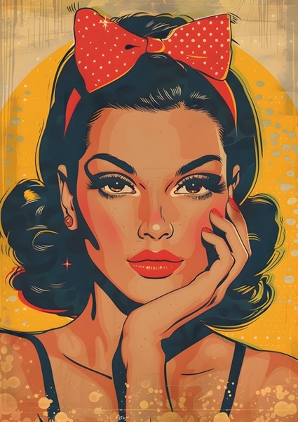 Retro Vintage Lady 03 posters & prints by Grzegorz Cegła - Printler