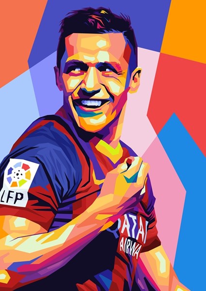 Alexis Sanchez Wpap Pop Art Poster von Xavier | Printler