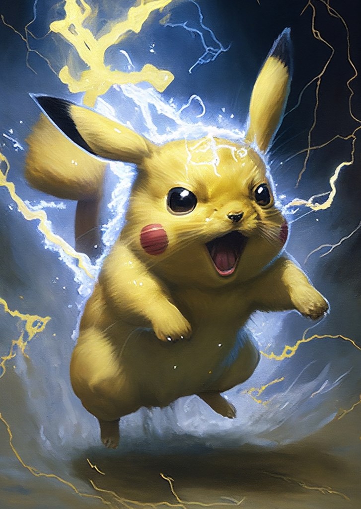 Pikachu in action posters & prints by Pheonix - Printler