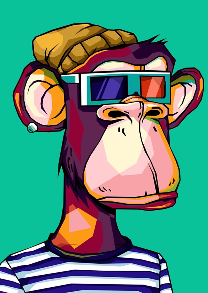 Bored Apes nft monkey posters & prints by Cat Pop Art - Printler