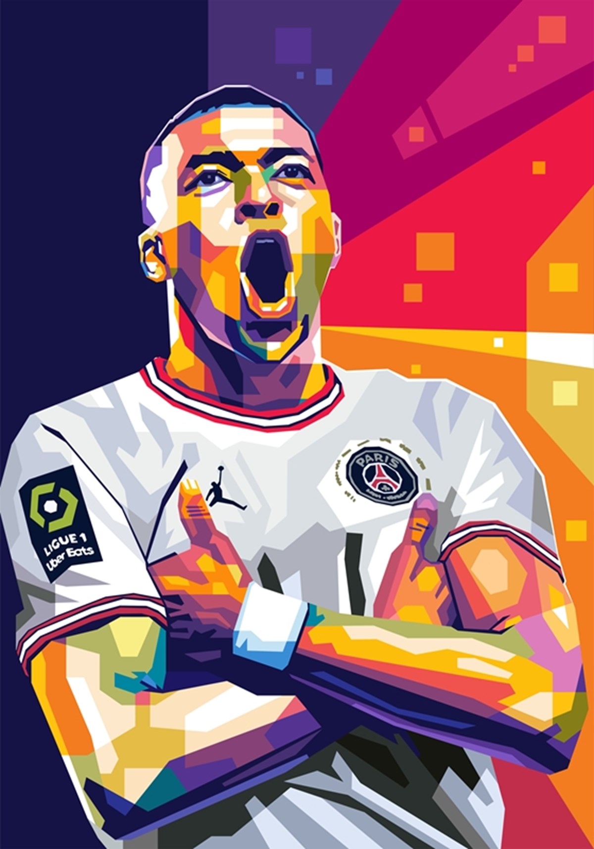 Święto Mbappe plakaty & art prints autorstwa Agil Topann - Printler