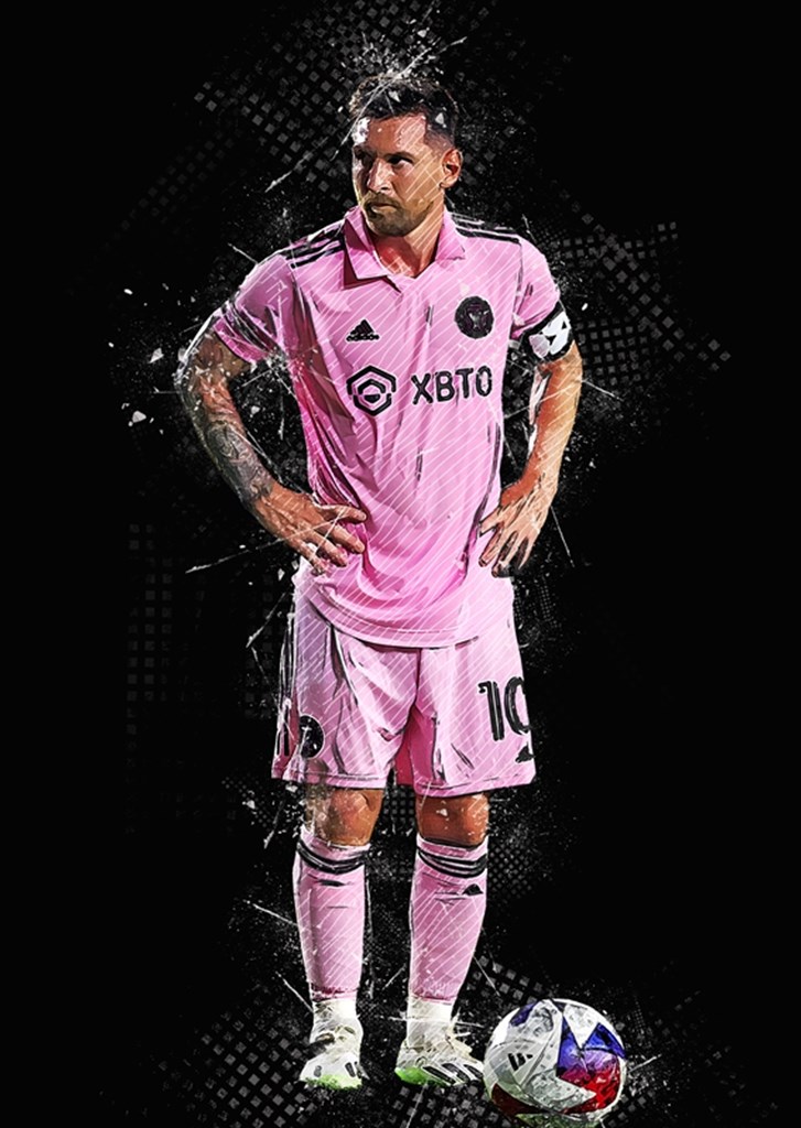 Lionel Messi van Inter Miami CF posters & art prints door ArtMeme ...