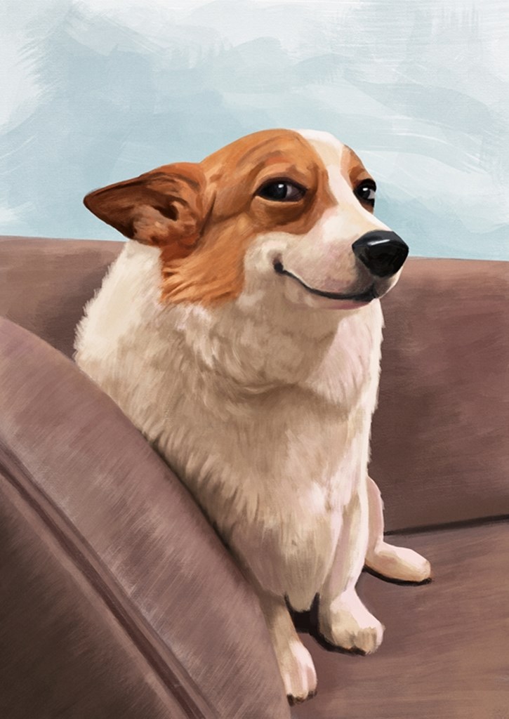 Smiling Corgi Dog Meme posters & prints by Mashz - Printler