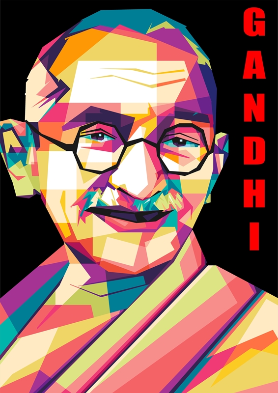 Mahatma Gandhi pop art posters & prints by Asran vektor - Printler