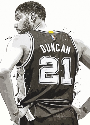 Tim Duncan Poster posters & prints by ArtStyle Funny - Printler