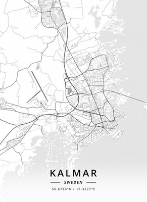 Kalmar Sweden Map posters & prints by erta arni - Printler