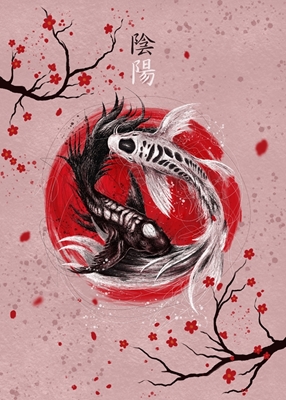 yin yang koi fish posters & prints by zun graphic - Printler