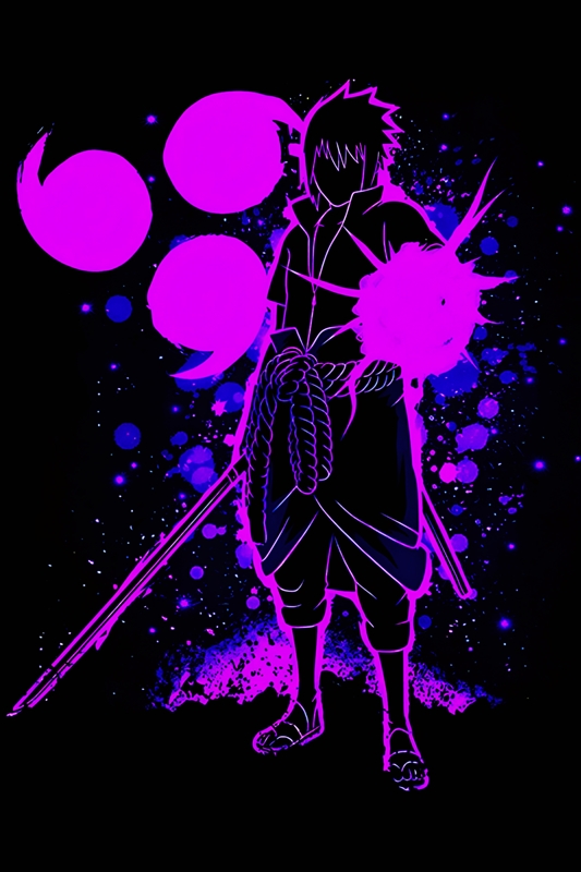 Sasuke - Neon posters & prints by Jonatan Goozman - Printler