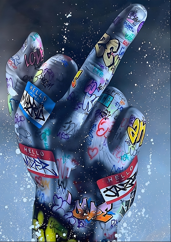 Canvas Pop Art Stinky Finger posters & prints by SuZukaki - Printler