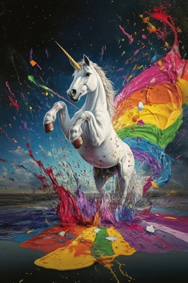 Rainbow Explosion Unicorn posters & prints by Cubrez - Printler