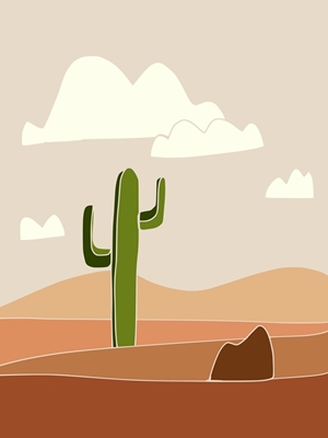 Desert Cactus Dream posters & prints by Little Dean - Printler