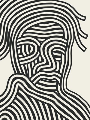 Striking Line Portrait posters & prints by Little Dean - Printler
