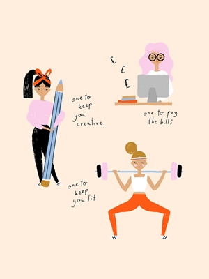 Balanced Lifestyle posters & prints by Duchess Plum - Printler