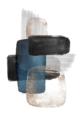 Modern Shapes Fusion posters & prints by Sally Ann Moss - Printler