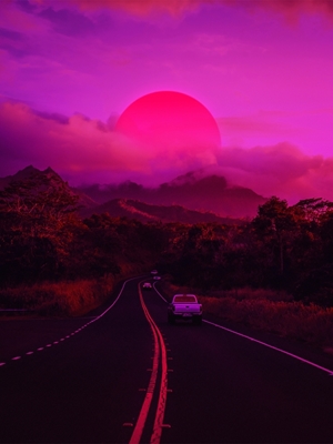 Vibrant Sunset Drive posters & prints by Ritvik takkar - Printler