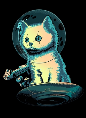 Galactic Kitty Pilot posters & prints by Adam Lawless - Printler