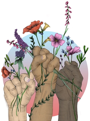 Floral Unity posters & prints by EC Mazur - Printler