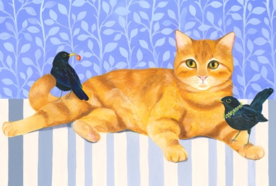 Feline and Fowl Melody posters & prints by Isabelle Brent - Printler