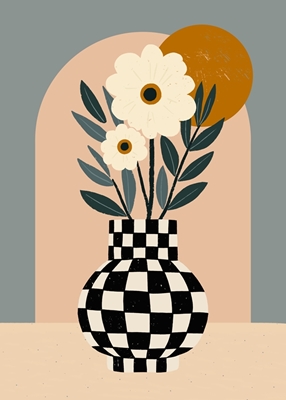Checkered Blooms posters & prints by Katarzyna Gąsiorowska - Printler