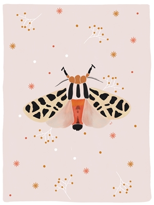 Moth in Soft Pastels posters & prints by Menina Lisboa - Printler