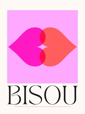 'Bisou' Love art posters & prints by Dominique Vari - Printler