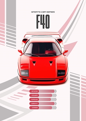 Ferrari F40 posters & prints by Autobahn - Printler