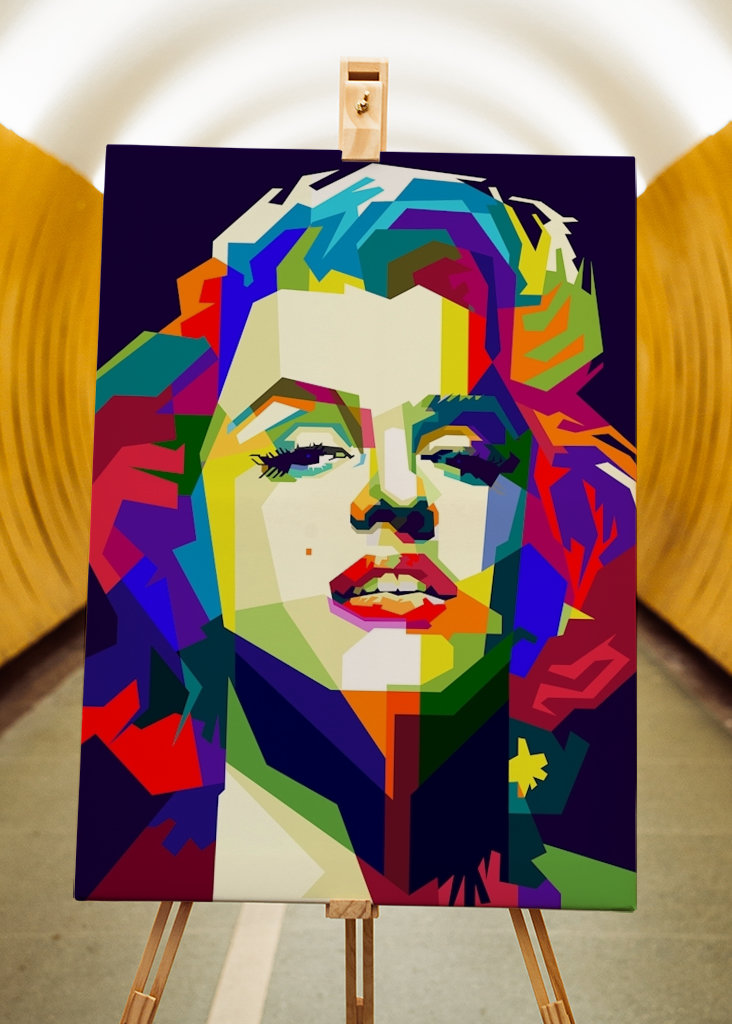 Marilyn Monroe Pop Art WPAP Poster von Artkreator | Printler