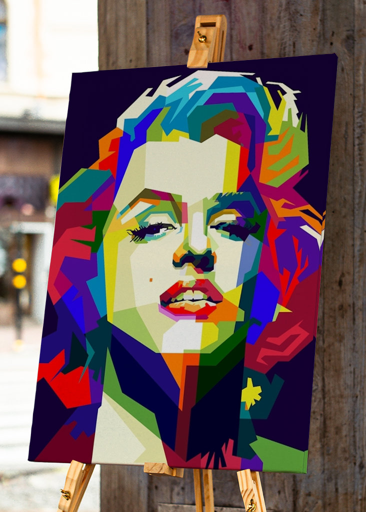 Marilyn Monroe Pop Art WPAP Poster von Artkreator | Printler
