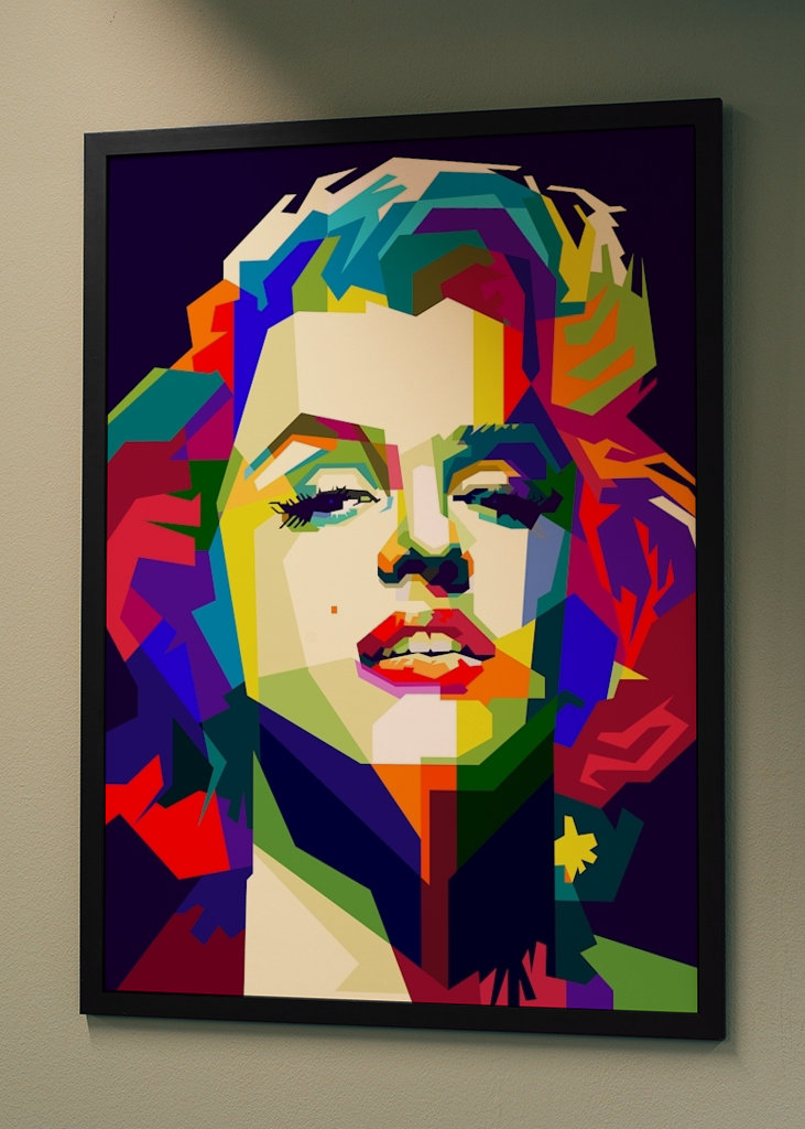 Marilyn Monroe Pop Art WPAP Poster von Artkreator | Printler
