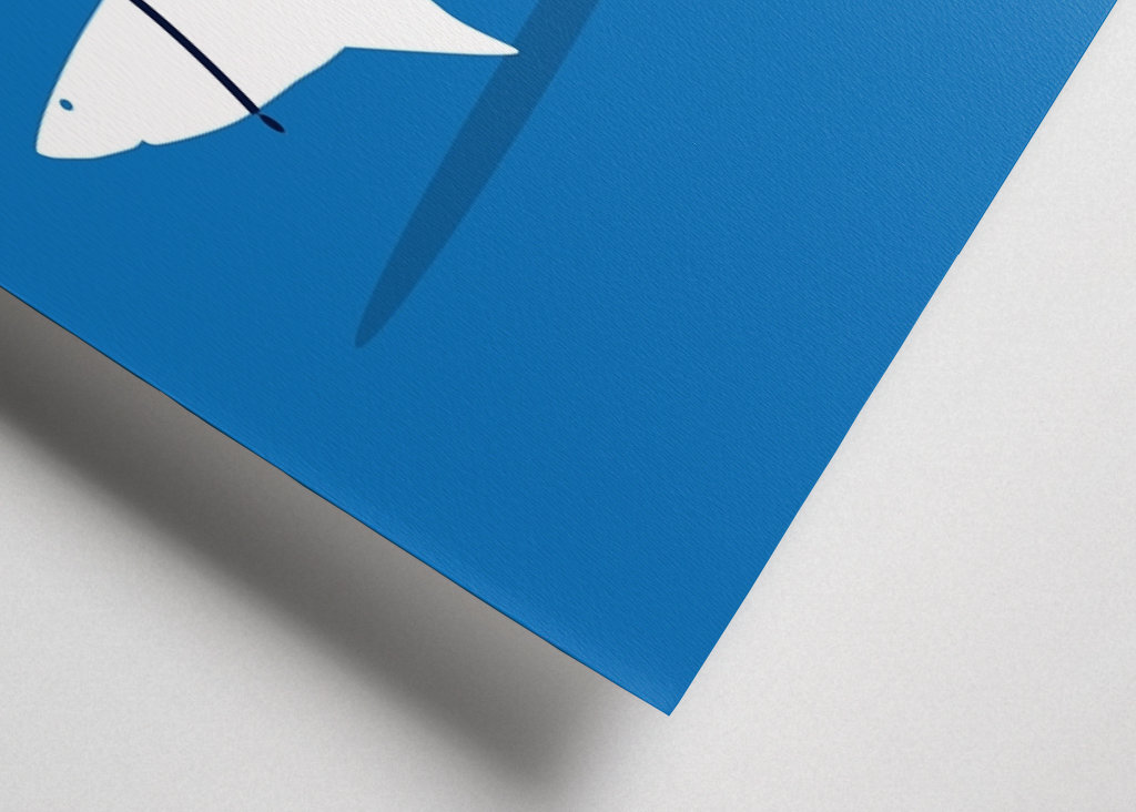 Auf dem Weg zum Hai Poster von Rob Snow | Printler