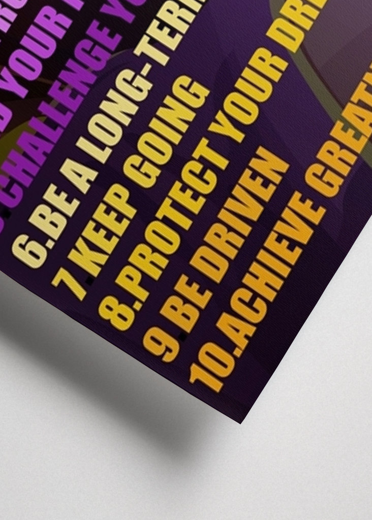 kobe bryant 10 success rules posters & prints by hari minggu - Printler