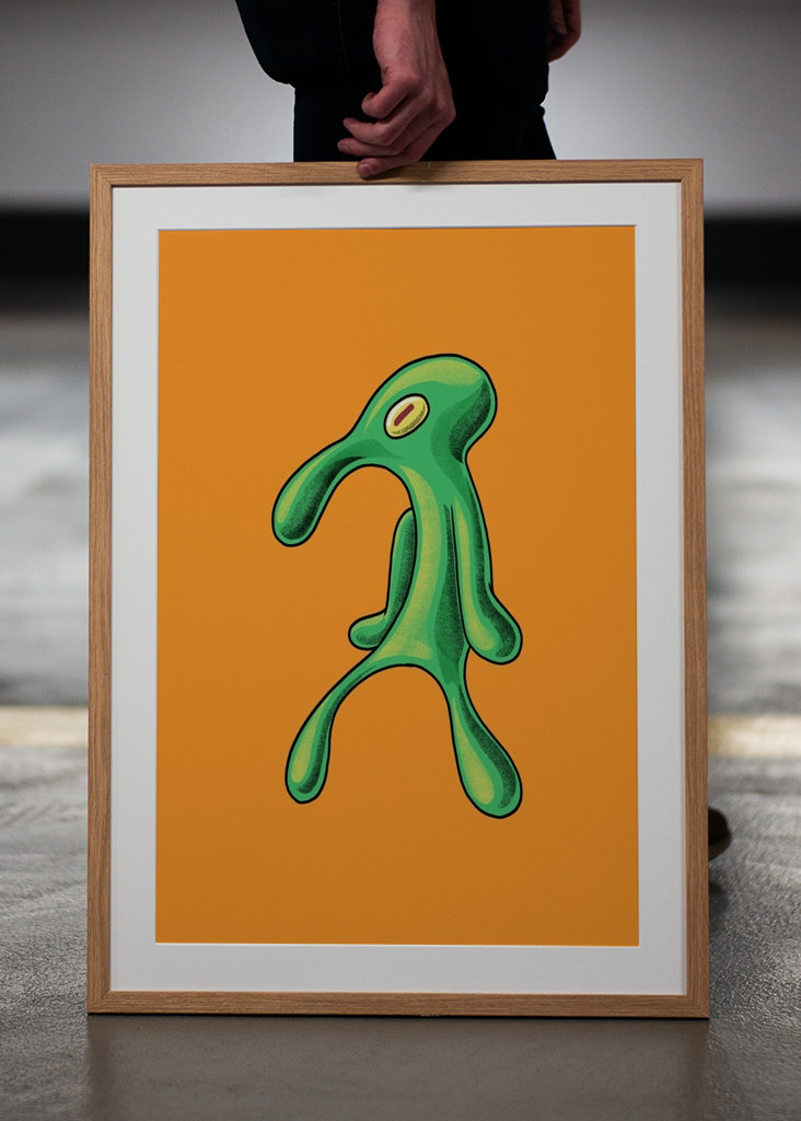 Mutiges und freches Tintenfisch-Meme Poster von Adam Khabibi | Printler