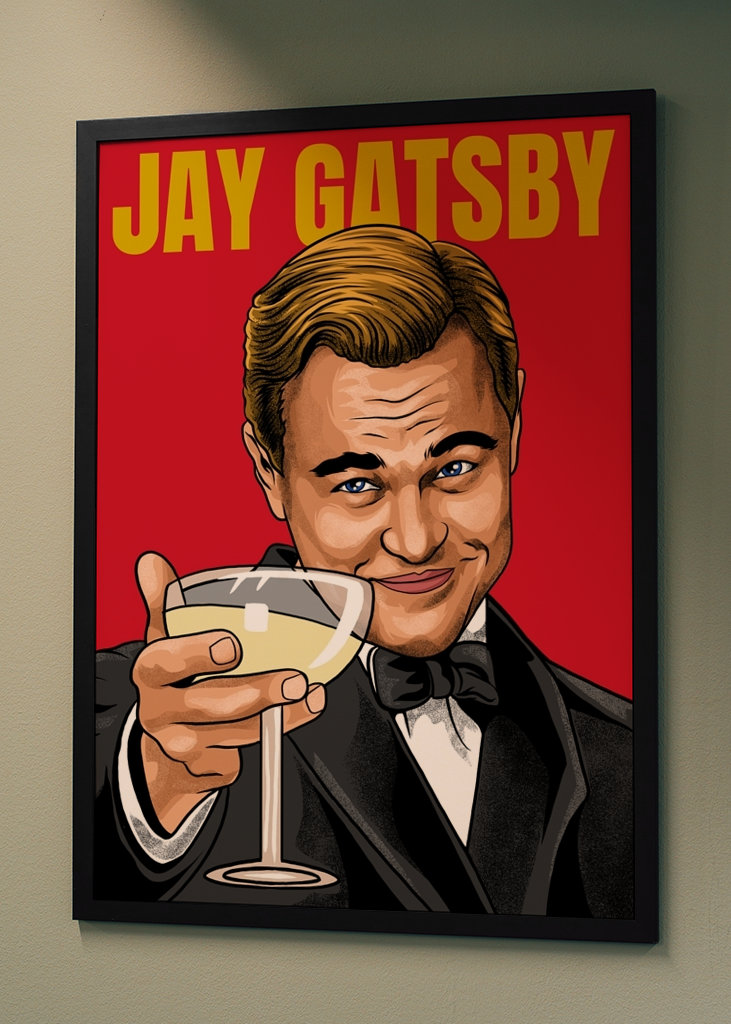 Jay Gatsby Leo Cheers Meme Poster von Adam Khabibi | Printler