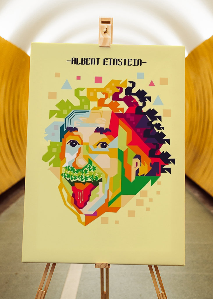 Albert Einstein poster av Jeff Creative - Printler