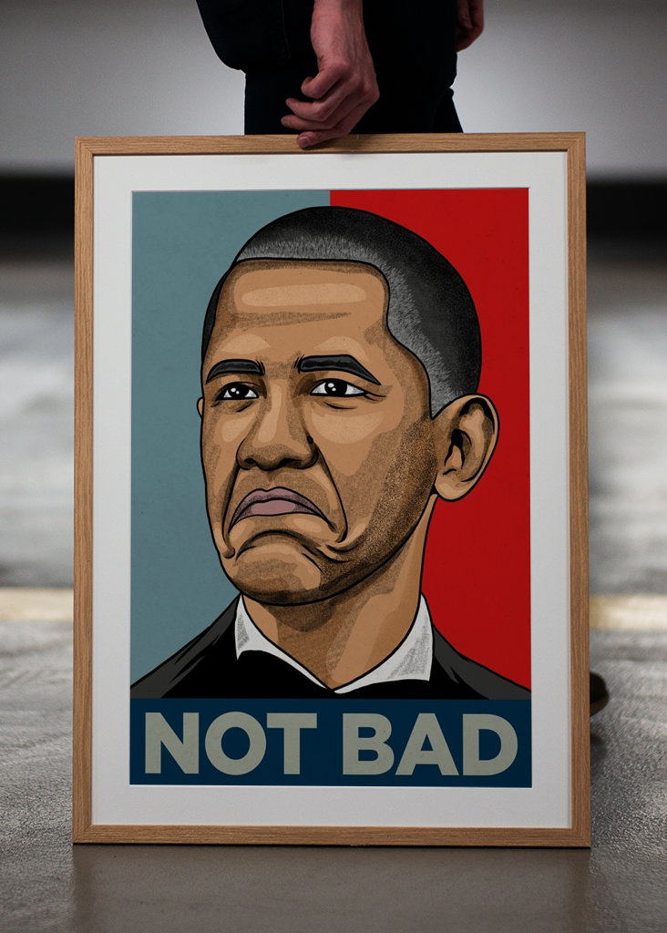 Obama ist kein schlechtes Meme Poster von Adam Khabibi | Printler