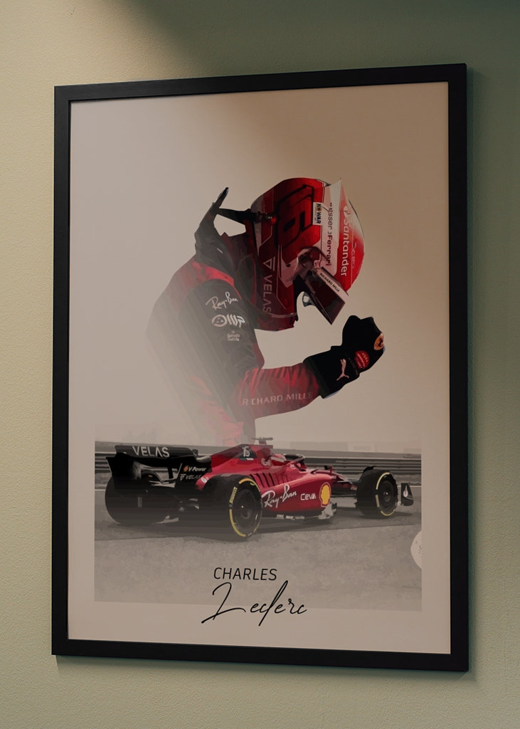 Charles Leclerc F1 Poster von nueman | Printler