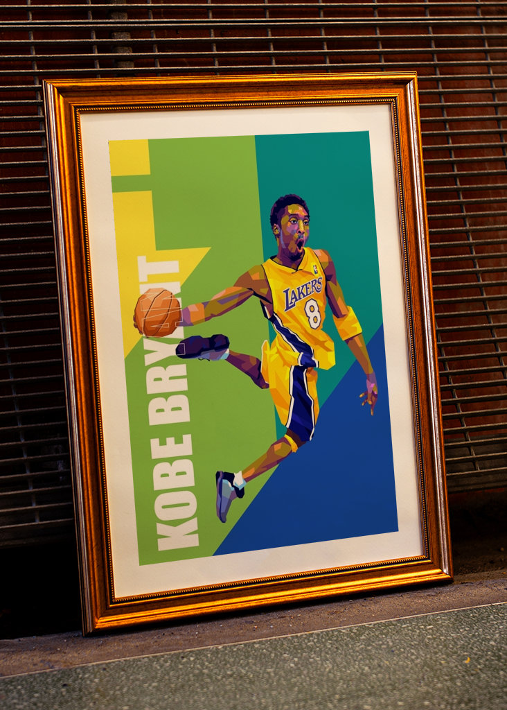 Kobe Bryant Basketball Poster von LUXMAN HIDAYAT | Printler