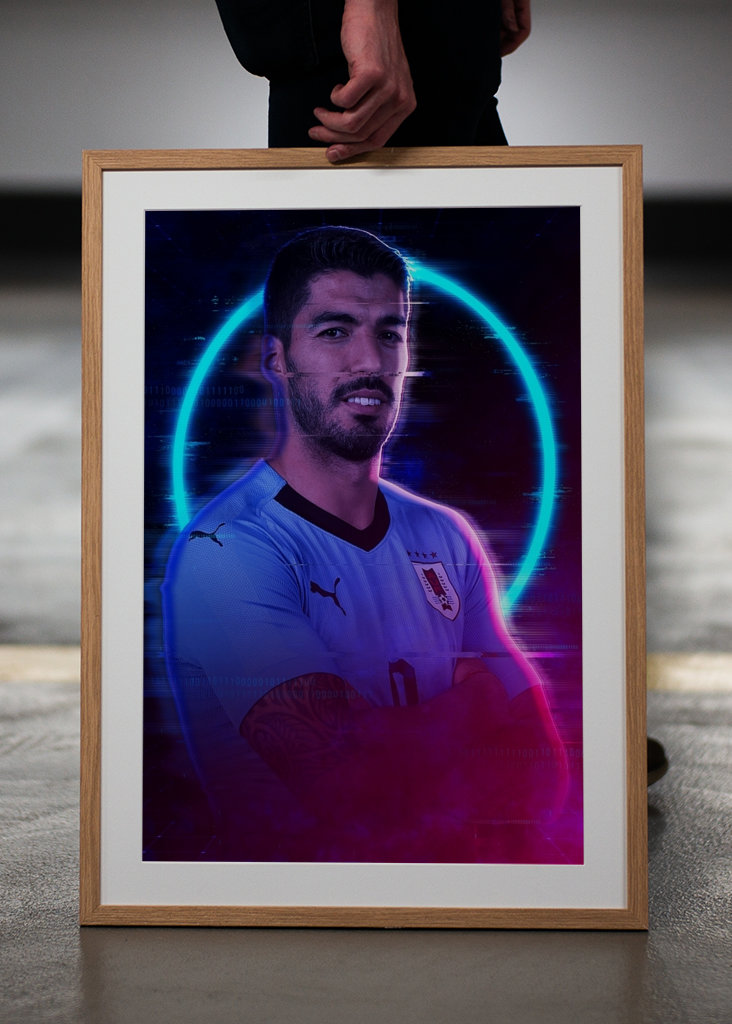 Luis Suarez Poster von Neon Art | Printler