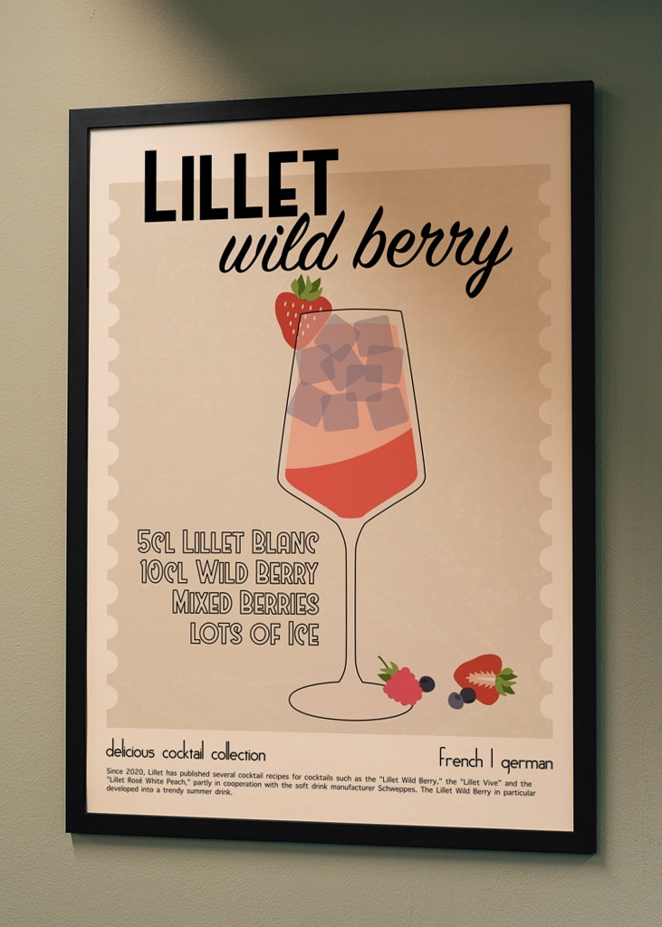 Lillet Wild Berry Poster von Sarah Koller | Printler
