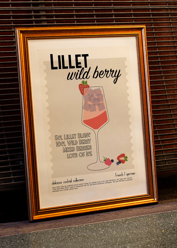 Lillet Wild Berry Poster von Sarah Koller | Printler