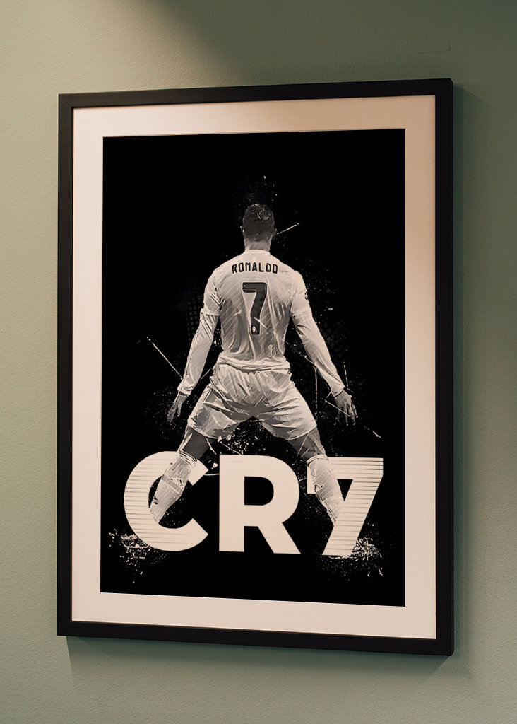 Ronaldo CR7 Football Poster posters & prints by KunStudio - Printler